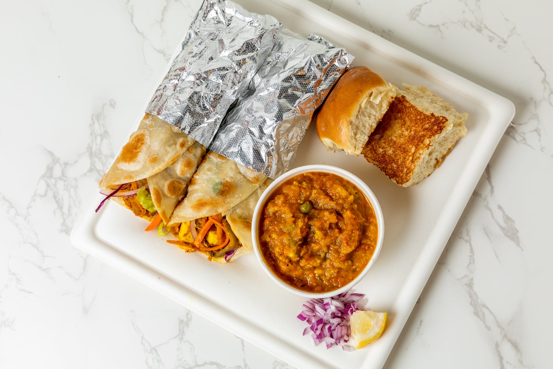 Tri Pav-Bhaji Pod ( 2 Rolls, 1 Pav-Bhaji ) | The Roll Pod